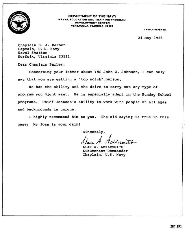 Sample Of Professional Correspondence